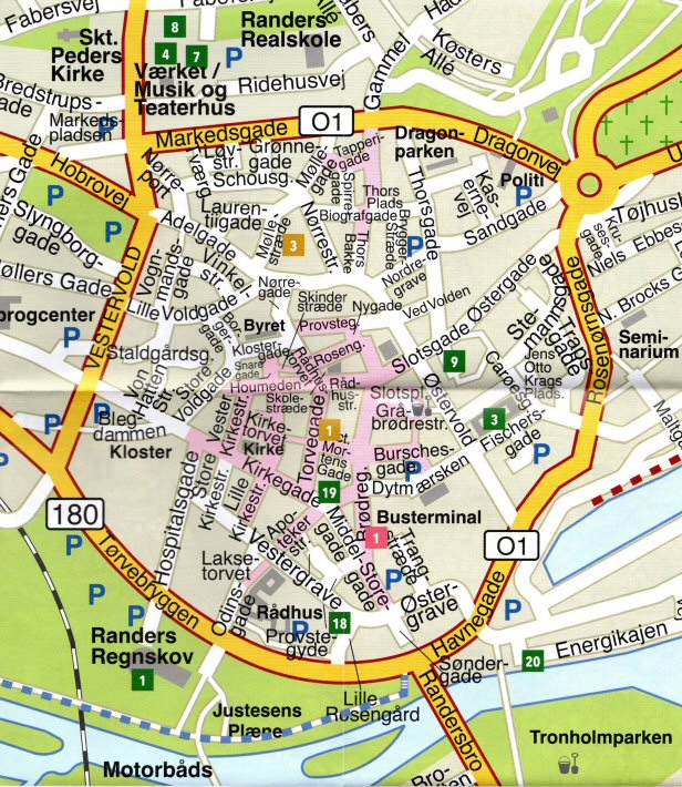 2022 Midtbyen på turistkort